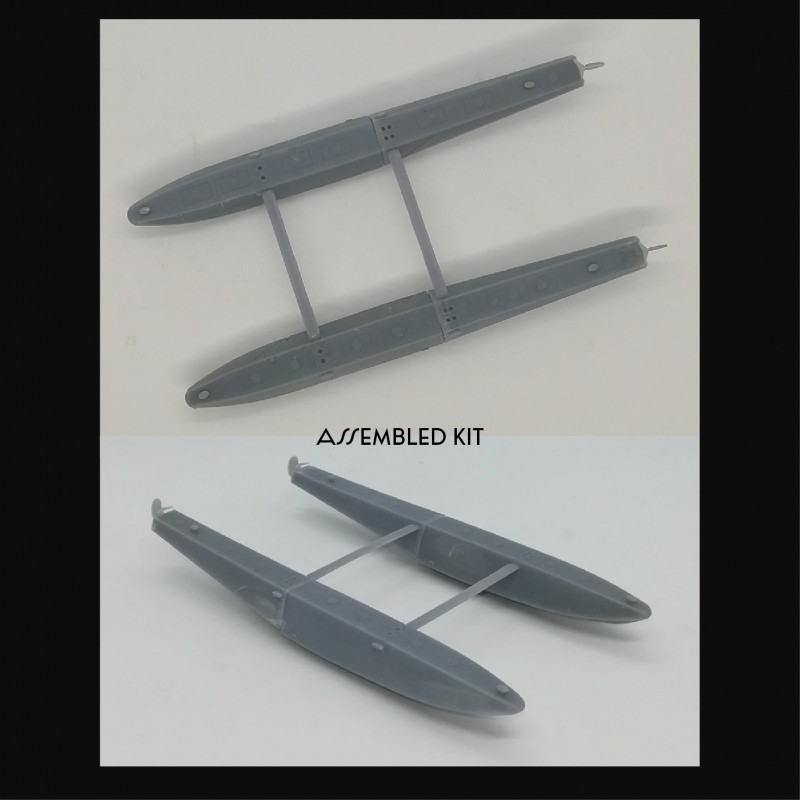 1/48 scale model 3D printed kit, the model is composed by 14 parts